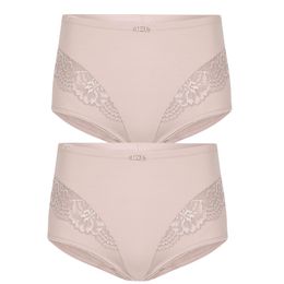 SuSa Damen Miederslip "2er Pack Miederslip London", Gr. 52, beige, Stoff, Obermaterial: 75% Polyamid PA. 25% Elasthan EL., Unterhosen