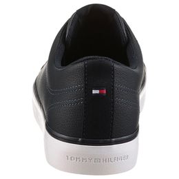Tommy Hilfiger Herren Sneaker "TH HI VULC CORE LOW LTH II ESS", Gr. 47, blau, Lederimitat, unifarben, Schuhe, Freizeitschuh, Halbschuh, Schn&uuml;rer in