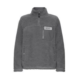 oxmo Damen Pl&uuml;schjacke "Pl&uuml;schjacke OXAbby", grau, Gr. L, Obermaterial: 100% Polyester PES., Jacken