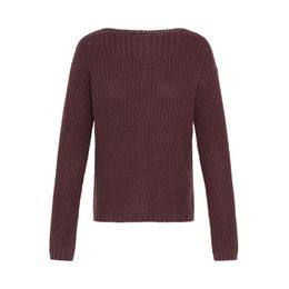 oxmo Damen Strickfleece-Pullover "Strickpullover OXKanna", braun, Gr. XL, Obermaterial: 60% Baumwolle CO. 40% Polyacryl PAN., Pullover