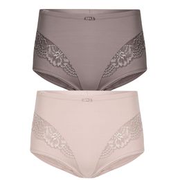 SuSa Damen Miederslip "2er Pack Miederslip London", Gr. 50, bunt, Stoff, Obermaterial: 75% Polyamid PA. 25% Elasthan EL., Unterhosen