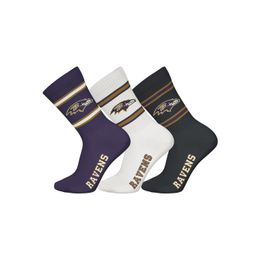 NFL Damen Kurzsocken "Socken NFL 3Pack Crew Socks 3er Pack", Gr. 39, bunt, Obermaterial: 58% Baumwolle CO. 39% Polyester PES. 3% Elasthan EL., Socken