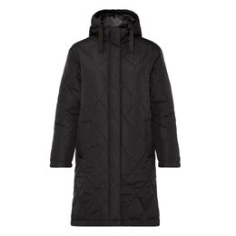 oxmo Damen Steppjacke "Steppjacke OXBMMBELIS LONG JACKET", schwarz, Gr. L, Obermaterial: 100% Polyester PES., Jacken