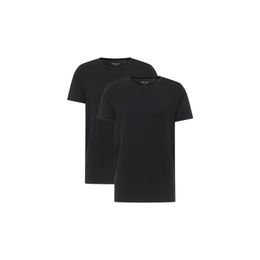 Mustang Damen T-Shirt "T-Shirt Style Allen 2-Pack 2er Pack", schwarz, Gr. L, Obermaterial: 95% Baumwolle CO(Bio). 5% Elasthan EL., Shirts