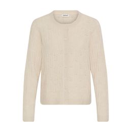 oxmo Damen Strickjacke "Strickjacke OXSinva", beige, Gr. XL, Obermaterial: 76% Polyacryl PAN. 21% Polyester PES. 3% Elasthan EL., Strickjacken