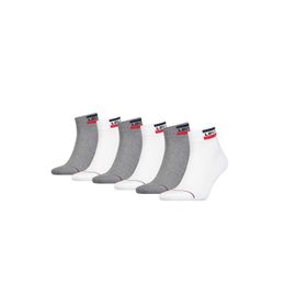 Levi's LEVI'S Damen Kurzsocken "Socken 6er Pack", Gr. 39, wei&szlig;, Obermaterial: 83% Baumwolle CO. 15% Polyamid PA. 2% Elasthan EL., Socken