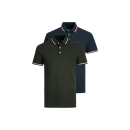 Jack & Jones JACK & JONES Herren Poloshirt "Poloshirt JJEPAULOS POLO 2PK 2er Pack", schwarz, Gr. M, Obermaterial: 100% Baumwolle CO., Shirts