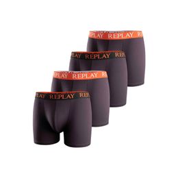 Replay Herren Boxershorts "Boxershort 4er Pack", Gr. S, schwarz, Obermaterial: 95% Baumwolle CO. 5% Elasthan EL., Unterhosen