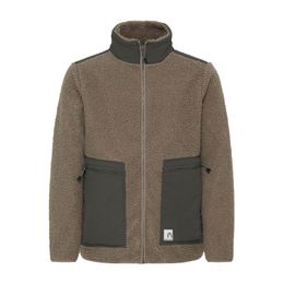 North Bend Herren Pl&uuml;schjacke "Pl&uuml;schjacke NBGalonne M Teddy Jacket", beige, Gr. M, Obermaterial: 100% Polyester Pol. recyc.., Jacken