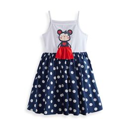 Denokids Kleid M&auml;dchen Gr&ouml;&szlig;e 122 nude / navy / rot / wei&szlig;