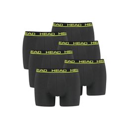 Head Herren Boxershorts "Boxershort Basic Boxer 6P 6er Pack", Gr. M, grau, Obermaterial: 95% Baumwolle CO. 5% Elasthan EL., Unterhosen