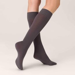 Kunert M&auml;dchen Kniestr&uuml;mpfe "Kniestrumpf Sensual Merino", Gr. 39, grau, Obermaterial: 49% Polyamid PA. 47% Schurwolle WV. 4% Elasthan EL., Socken