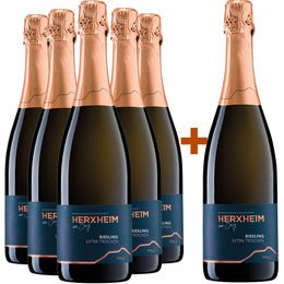 Winzergenossenschaft Herxheim am Berg 5+1 Sekt Riesling 2023 Extra Trocken - Pfalz &ndash; Probierpaket b.A.