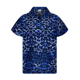 King Kameha Shirt 'Leopard' male Blue size XL