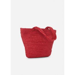 bonprix kleiner Strohshopper, rot, Stroh/Strohoptik