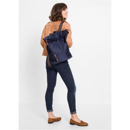bonprix Rucksack mit Kontrastdetails, blau