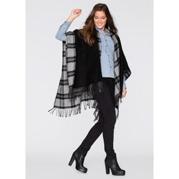 bonprix Wende-Poncho, schwarz