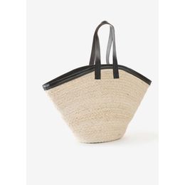 bonprix Strohshopper, beige, Stroh/Strohoptik