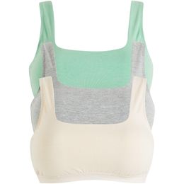 bonprix Bustier mit Bio-Baumwolle ​(3er Pack), gr&uuml;n, mit Baumwolle