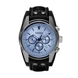 Fossil Uhr 'Coachman' Herren Gr&ouml;&szlig;e One Size hellblau / schwarz / silber
