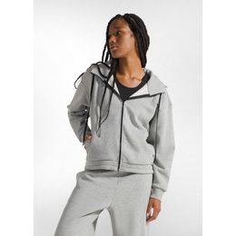 Deha Zip-Up Hoodie female Grey size XL