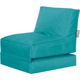 Sitzsack SITTING POINT "Twist Scuba", blau (petrol), B:70cm H:80cm T:180cm, Polyester, Sitzs&auml;cke, Sitzsack