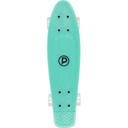 Shortboard Playlife "Vinylboard", blau (t&uuml;rkis), Skateboards, Kinder