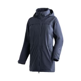 Funktionsmantel Maier Sports "Metor Coat W", Damen, Gr. 38, blau (dunkelblau), 100% Polyester, M&auml;ntel, Damen Mantel, Outdoormantel wind/wasserdicht, 4 ger&auml;umige Taschen