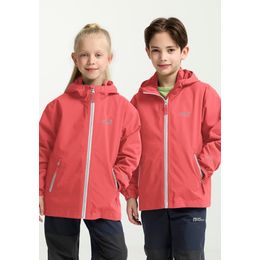 3-in-1-Funktionsjacke Jack Wolfskin "HYBRID 3IN1 JACKET K", Jungen, Gr. 128, sunsetcoral, Au&szlig;enjacke: Oberstoff: 100% POLYESTER; Futter 1: 100% POLYESTER ; Innenjacke: Oberstoff: 100% POLYESTER; Kontrastmaterial 1: 100% POLYESTER; F&uuml;llung 1: 100% POLYESTER; Futter 1: 100% POLYESTER, Jacken
