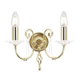 Elstead Lighting Aegean Wandleuchte, E14 2-flammig, AG2-POL-BRASS,
