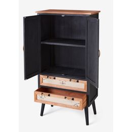 bonprix Schrank, schwarz, Gr.118x63 cm, Moderner Wohnzimmerschrank