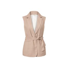 Tchibo - Weste mit Bindeg&uuml;rtel - Damen - Gr. 46 - beige