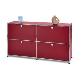 Tchibo - Sideboard &raquo;Cn3&laquo; mit 4 Klappf&auml;chern - 152x40x82,5cm - chrom - Stahl / Aluminium / Kunststoff