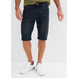 bonprix Stretch-Jeans-Bermuda Slim Fit, blau, mit Baumwolle