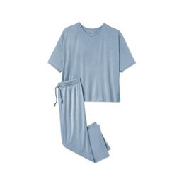 Tchibo - 3/4-Pyjama - Damen - Gr. M - hellblau