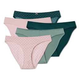 Tchibo - 5 Microfaser-Slips - Damen - Gr. M - dunkelgr&uuml;n