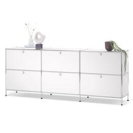 Tchibo - Sideboard &raquo;Cn3&laquo; mit 6 Klappen - 227x40x89,5cm - chrom - Stahl / Aluminium / Kunststoff