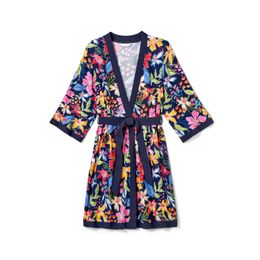 Tchibo - Kimono-Morgenmantel - Damen - Gr. XL - dunkelblau/print