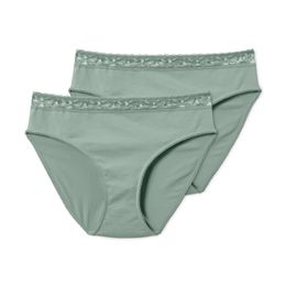 Tchibo - 2 Slips - Damen - Gr. S - gr&uuml;n