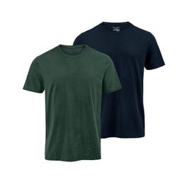 Tchibo - 2 T-Shirts mit Rundhalsausschnitt - Herren - Gr. S - dunkelblau
