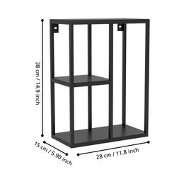 Eglo Wandregal &raquo;Keningau&laquo; - 28x15x38cm - Metall / Holz