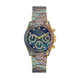 Guess Uhr 'Serpentina' Damen Gr&ouml;&szlig;e One Size blau / marine / gold / lila