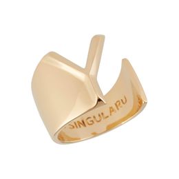 Singularu Ring 'Custom Letter Signet' Damen Gr&ouml;&szlig;e 50 gold