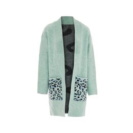 IMANE Strickjacke Damen Gr&ouml;&szlig;e M hellblau / mint / schwarz