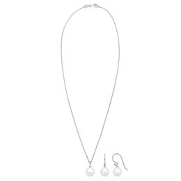 Elli Schmuckset Damen Gr&ouml;&szlig;e One Size silber / perlwei&szlig;