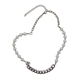 Urban Classics Kette Damen Gr&ouml;&szlig;e One Size silber / perlwei&szlig;