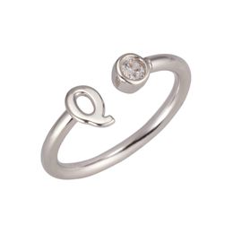 Singularu Ring Damen Gr&ouml;&szlig;e 50 silber / transparent