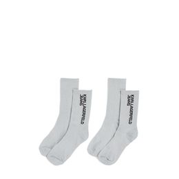 KARL LAGERFELD JEANS Socken Damen Gr&ouml;&szlig;e 36/41 hellgrau