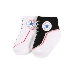 Converse Socken 'CHUCK' M&auml;dchen Gr&ouml;&szlig;e 19/21 dunkelgrau / rot / schwarz / wei&szlig;