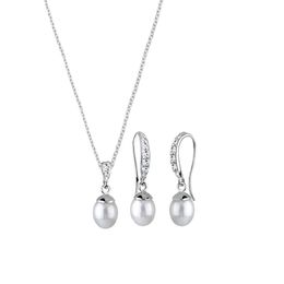 Elli Schmuckset Damen Gr&ouml;&szlig;e One Size silber / perlwei&szlig;